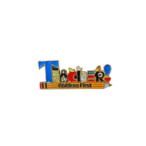 Jewelry | Vintage Teacher Pin Brooch Children First School Education ...